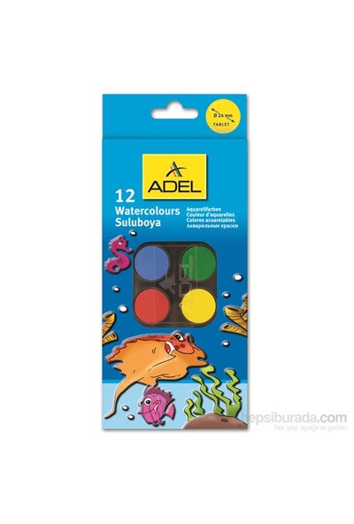 Adel Suluboya 12 Renk Küçük Boy (2290933000)