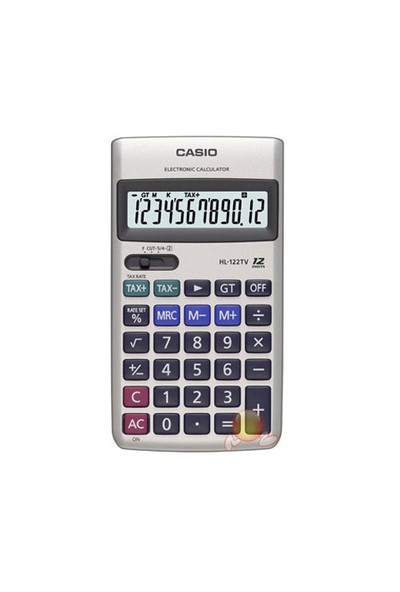 Casio HL-122TV Cep Tipi 12 Haneli Hesap Makinesi