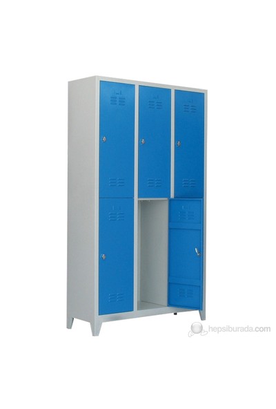 Jessan Ofis Altılı Standart Soyunma Dolabı Jessan Ofis Altılı Standart Soyunma Dolabı