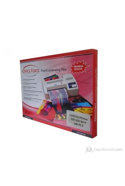 Office Force 150 Mic. ID (54x86) Parlak Laminasyon Poşeti 100’lü Office Force 150 Mic. ID (54x86) Parlak Laminasyon Poşeti 100’lü