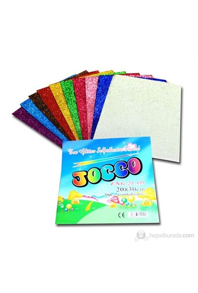 Jocco Simli Yapışkanlı Eva 10 Renk Jocco Simli Yapışkanlı Eva 10 Renk