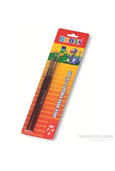 Brons Br-244 Resim Fırçası 3 'lü Set 2-4-6 Brons Br-244 Resim Fırçası 3 'lü Set 2-4-6