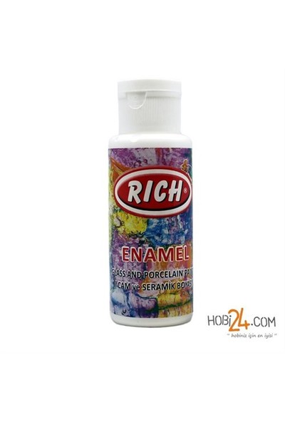 Rich Enamel Fırınlanabilir Cam Ve Seramik Boyası 70 Ml.