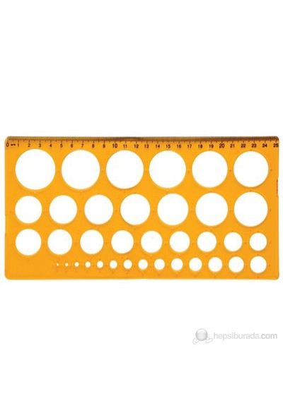 Ark Daire Şablonu Cetveli 1/36