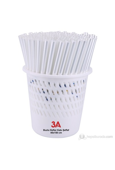 3A Buzlu Defter Kabı Şeffaf -Renkli 40x200 cm