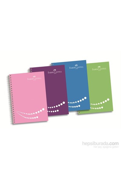 Faber-Castell PP Kapak 4 Blm Renkli Kenar Çizgi Defter 100 Yaprak (5075400151) Faber-Castell PP Kapak 4 Blm Renkli Kenar Çizgi Defter 100 Yaprak (5075400151)