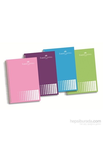 Faber-Castell PP Kapak 4 Blm Renkli Kenar Çizgi Defter 120 Yaprak (5075400161)