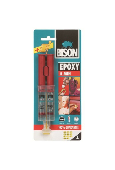 Bison Epoxy Rapit 24 Ml Çift Şırınga Blister Bison Epoxy Rapit 24 Ml Çift Şırınga Blister