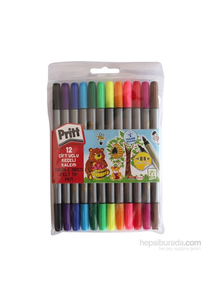 Pritt Keçeli Kalem Çift Uçlu 12 Li 1687977 Pritt Keçeli Kalem Çift Uçlu 12 Li 1687977