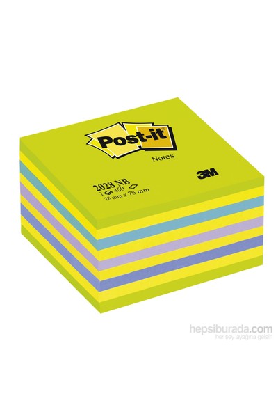 Post-it® Küp Not, Gökkusagi Yesil Tonlari, 450 yaprak, 76x76mm Post-it® Küp Not, Gökkusagi Yesil Tonlari, 450 yaprak, 76x76mm