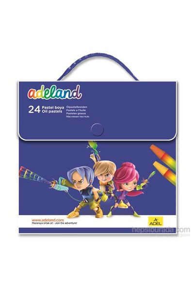 Adeland Çantalı Pastel Boya 24 Renk Adeland Çantalı Pastel Boya 24 Renk