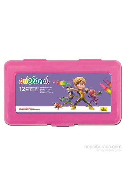 Adeland Pastel Boya PP Kutu 12 Renk Pembe Adeland Pastel Boya PP Kutu 12 Renk Pembe