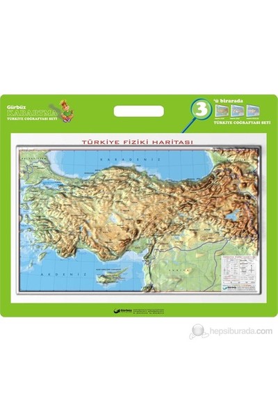 35x50 Kabartma Türkiye Fiziki Haritası