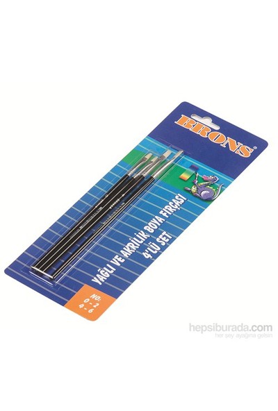 Brons Br-523 Yağlı ve Akrilik Boya Fırçası 4 'lü Set (0-2-4-6) Brons Br-523 Yağlı ve Akrilik Boya Fırçası 4 'lü Set (0-2-4-6)