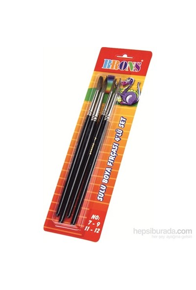 Brons Br-617 Sulu Boya Fırçası 4 'lü Set (7-9-11-12)