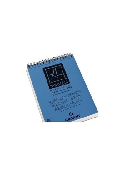 Canson Xl Mix Media Suluboya Ve Akrilik Boya Spiralli Defter 300 Gr. A3 30 Sayfa