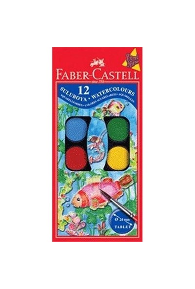 Faber-Castell Büyük Hazneli Suluboya 12 Renk 190013 Faber-Castell Büyük Hazneli Suluboya 12 Renk 190013