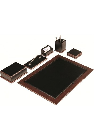Gıpta 7105 Nature 7 Parça Ahşap Sümen Takımı - Siyah