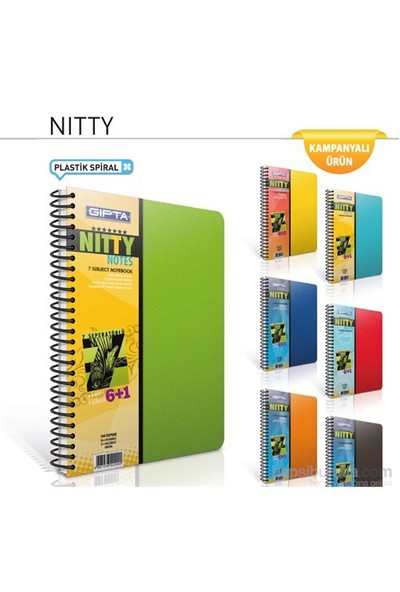 Gıpta Nitty 6+1 Seperatörlü (A4) 240 Yp. PP Kapak Defter Gıpta Nitty 6+1 Seperatörlü (A4) 240 Yp. PP Kapak Defter