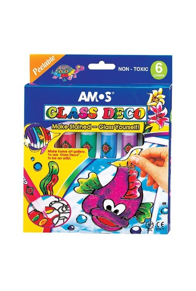 Amos Cam Boyama Seti 10,5 Ml X 6 Tüp Gd10P6 Amos Cam Boyama Seti 10,5 Ml X 6 Tüp Gd10P6