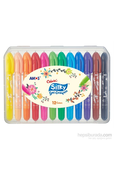 Amos Silky Gel Crayon 12 Renk Csg12 Amos Silky Gel Crayon 12 Renk Csg12