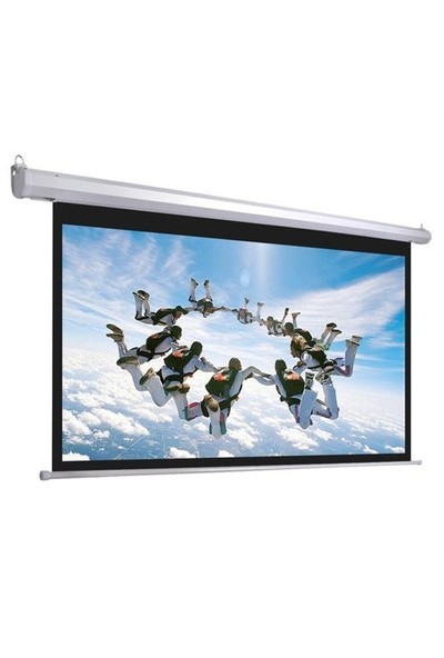 Peak M70 180X180cm(70İnch) Motorlu Kumandalı Projeksiyon Perdesi-Beyaz Kasa