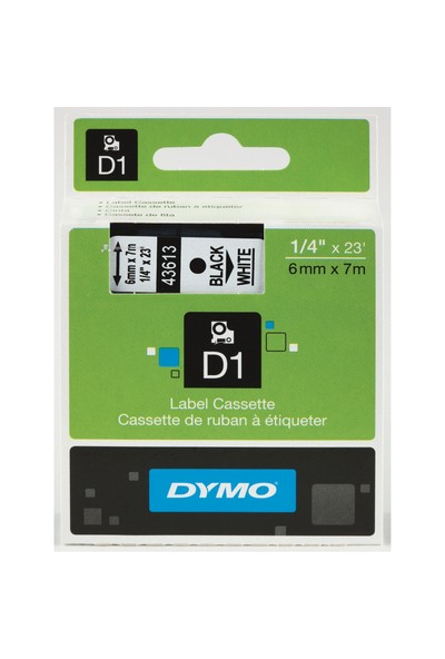 Dymo D1 Yedek Şerit, 6 mm x 7 mt Dymo D1 Yedek Şerit, 6 mm x 7 mt