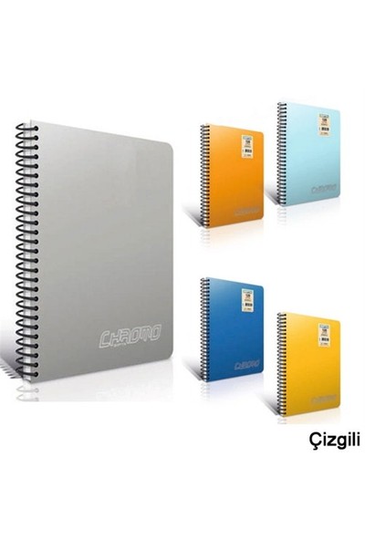 Gıpta Chromo Spiralli Pp Kapak A4 Çizgili 160 Yp. Defter 1343 Gıpta Chromo Spiralli Pp Kapak A4 Çizgili 160 Yp. Defter 1343