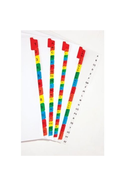 Exxo Mylar Destekli Karton Seperatör 1-5 Rakam Renkli (TM102) Exxo Mylar Destekli Karton Seperatör 1-5 Rakam Renkli (TM102)