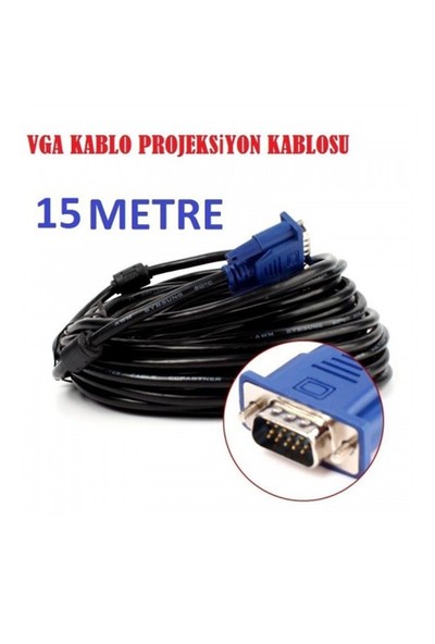 Appa 15 Mt Vga Kablo Monitör Projeksiyon Kablosu Siyah Appa 15 Mt Vga Kablo Monitör Projeksiyon Kablosu Siyah