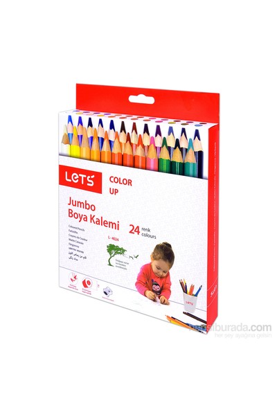 Lets L4024 24 Renk Jumbo Boya Kalemi Lets L4024 24 Renk Jumbo Boya Kalemi