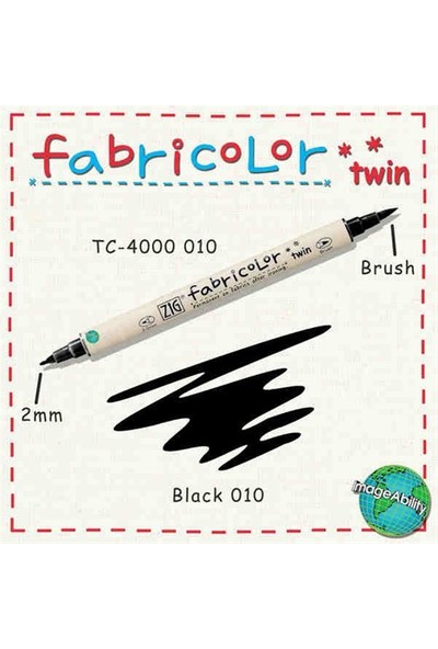 Zig Fabricolor Twin Kumaş K.Tc-4000 010 Black