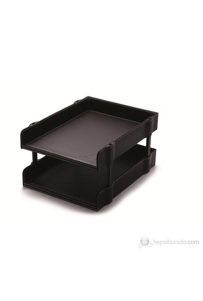 Mas Suni Deri Evrak Rafı 2'li Kahverengi 3836