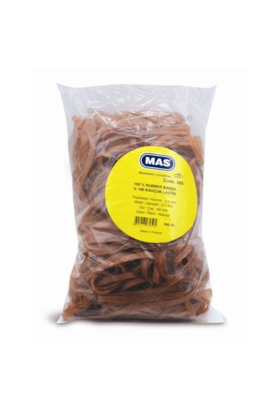 Mas 395 Genis Ambalaj Lastiği %100 Kauç.(500 Gr. Pşt), -K-