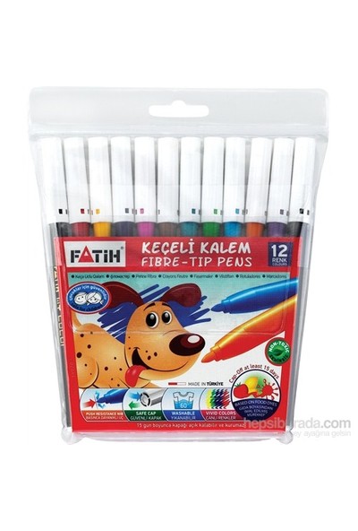Fatih Keçeli Boya Kalemi 12 renk