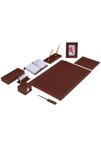 Gıpta 7517 Quadra 10 Parça Sümen Takımı - Kahverengi