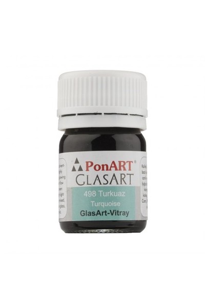 Ponart Glass Art 20 Ml Turkuaz Cam Boyası - 498