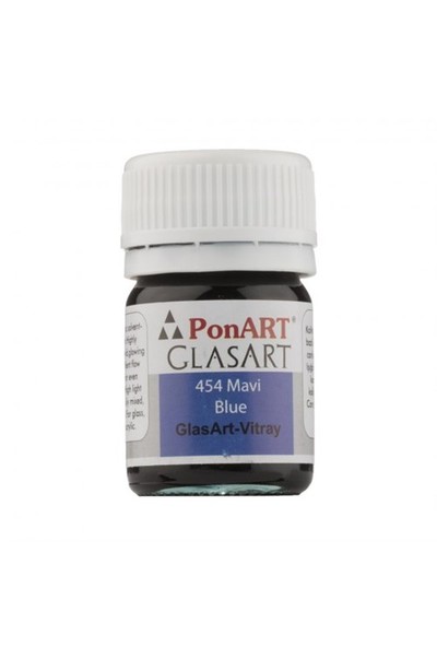 Ponart Glass Art 20 Ml Mavi Cam Boyası - 454