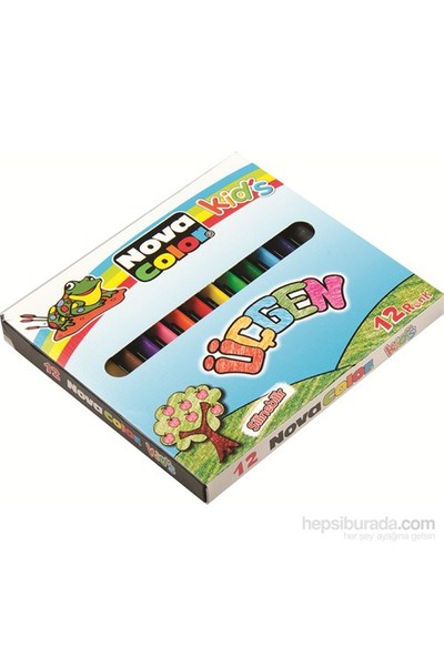 Nova Color Nc-2119 Üçgen Silinebilir 12 Renk Pastel Boya Nova Color Nc-2119 Üçgen Silinebilir 12 Renk Pastel Boya