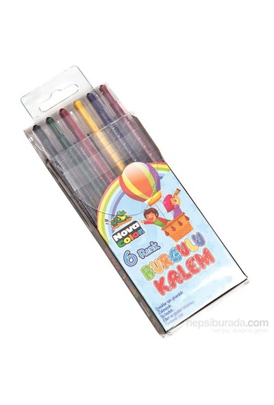 Nova Color Nc-2121 Çevirmeli Mum Boya 6 Renk Nova Color Nc-2121 Çevirmeli Mum Boya 6 Renk