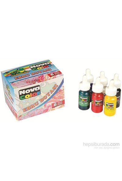 Nova Color Nc-238 Ebru Boya 6 Renkli Set 30 cc Nova Color Nc-238 Ebru Boya 6 Renkli Set 30 cc