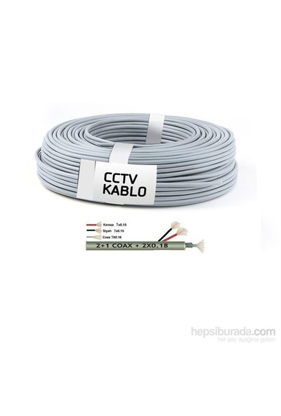 Infinity 2+1 (1 Coax +2X0,22) Cctv Kamera Kablo 091173 Infinity 2+1 (1 Coax +2X0,22) Cctv Kamera Kablo 091173