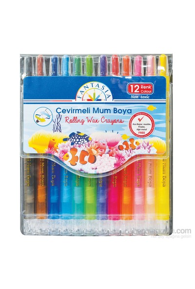 Temat Fantasıa 159173 Çevirmeli Mum Boya 12 Renk