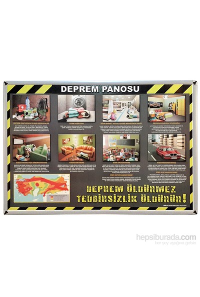 Akyazı 70x100 Deprem Panosu (Metal Çerçeve)