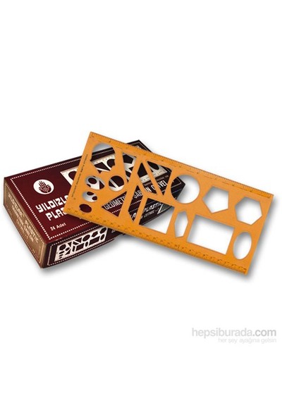 Yıldızlar Kod:040 Geometrik Şablon Cetvel 1,25 cm