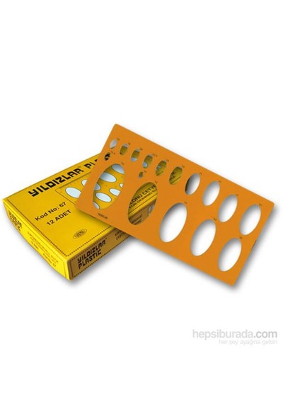 Yıldızlar Kod:067 Elips Şablon Büyük