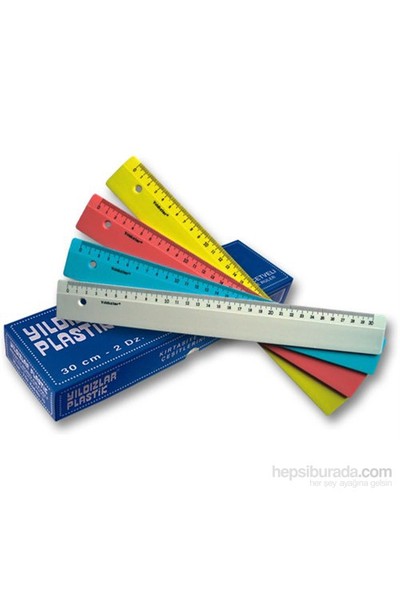 Yıldızlar Kod:070 Renkli Büro Cetveli 30 cm