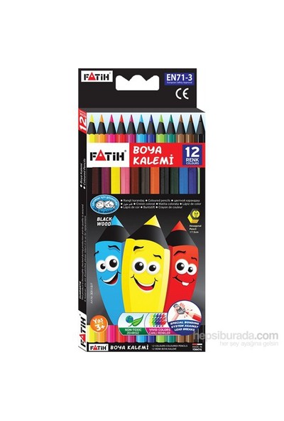 Fatih 12'li Black Wood Tam Boy Kuruboya Fatih 12'li Black Wood Tam Boy Kuruboya