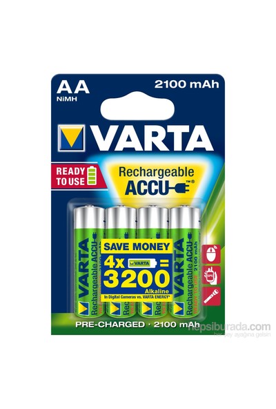Varta Rechargeable Accu Aa / Hr6 Ready To Use 2100Mah Bls 4 56706101404 Varta Rechargeable Accu Aa / Hr6 Ready To Use 2100Mah Bls 4 56706101404