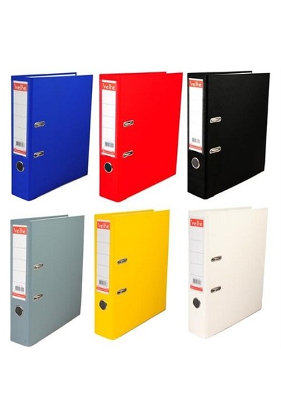 Velte Plastik Geniş Klasör Kırmızı 25 Adet Kalın Ofis Klasörü